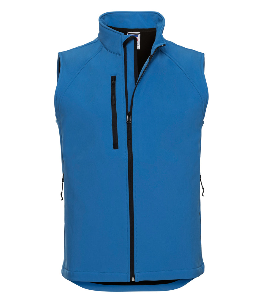 Men's Premium 3 Layer Soft Shell Gilet - Azure – Simplicity Workwear